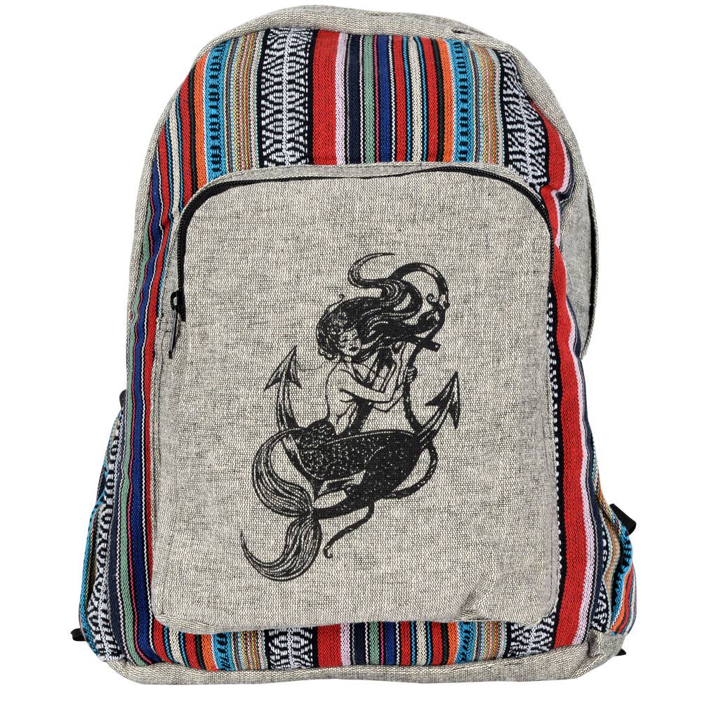 Mermaid Cotton Backpack| The Lotus Shack